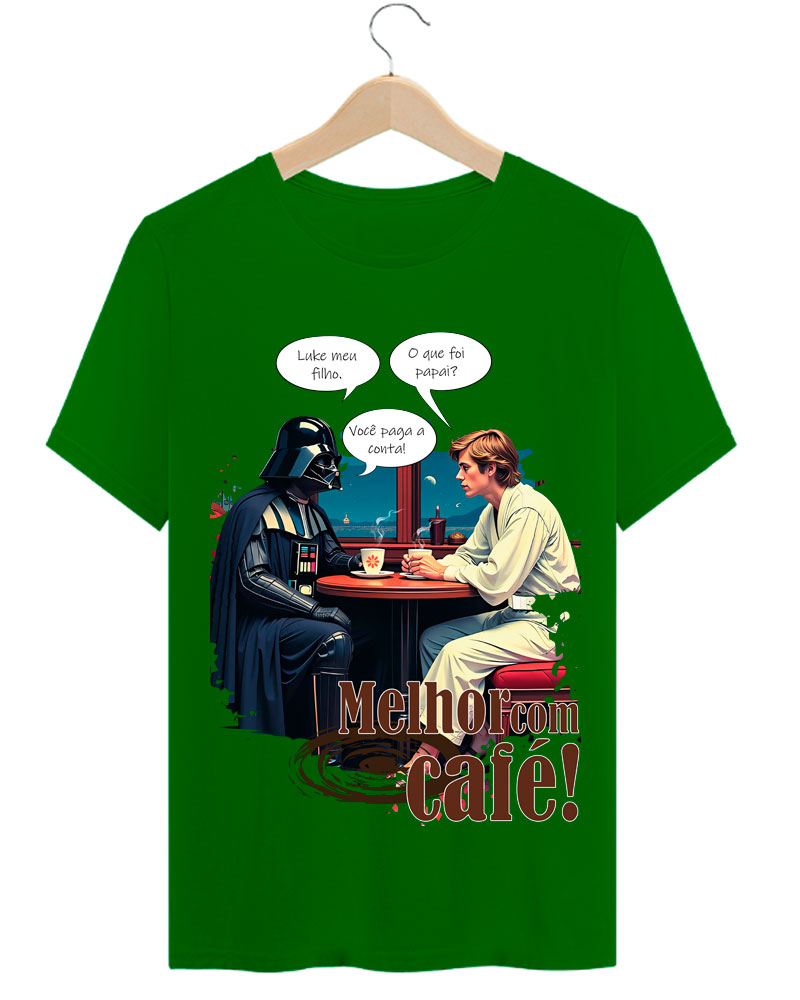 Darth Vader e Luke – manga br camisetas